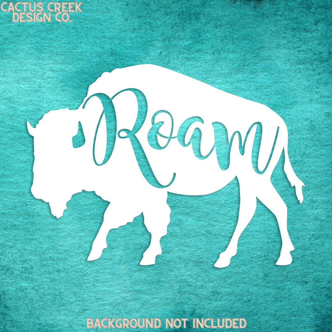 Roam Buffalo Decal | Western | Vinyl Decal - Etsy