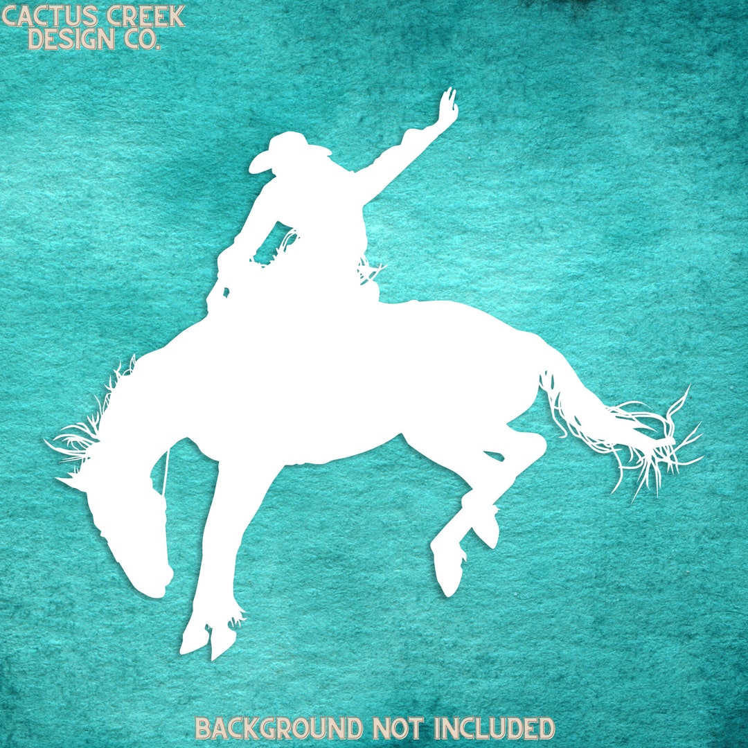 Bucking Horse Decal | Bronc Riding | Rodeo | Vinyl Decal - Etsy