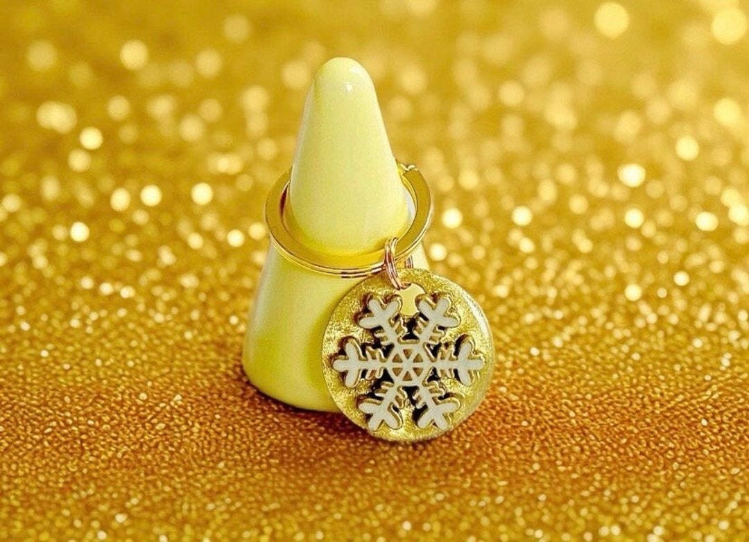 Golden Snowflake Pet ID Tag Snowflake Dog Tag Snowflake Cat Tag ...