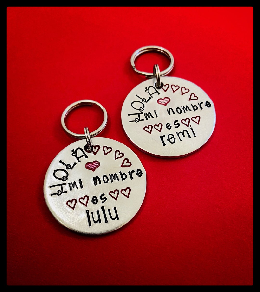 Hola Pet ID Tag, Spanish Dog Tag, Spanish Cat Tag, Mexico Dog Tag ...