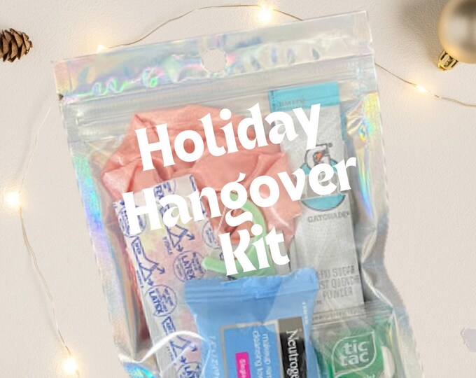 Holiday Survival Kit, Holiday Hangover Kit, Christmas Emergency Bag ...