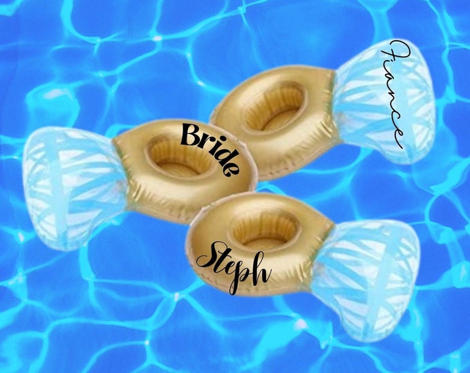 Diamond Ring Float, Personalized Drink Float, Party Favor, Bachelorette ...