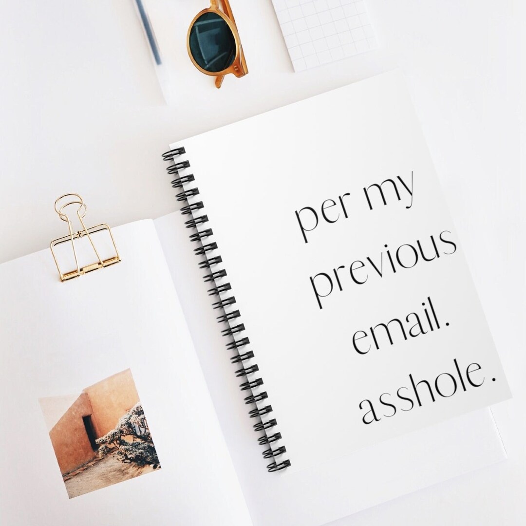 Per My Previous Email Notebook, per My Last Email Gift, Corporate Email ...