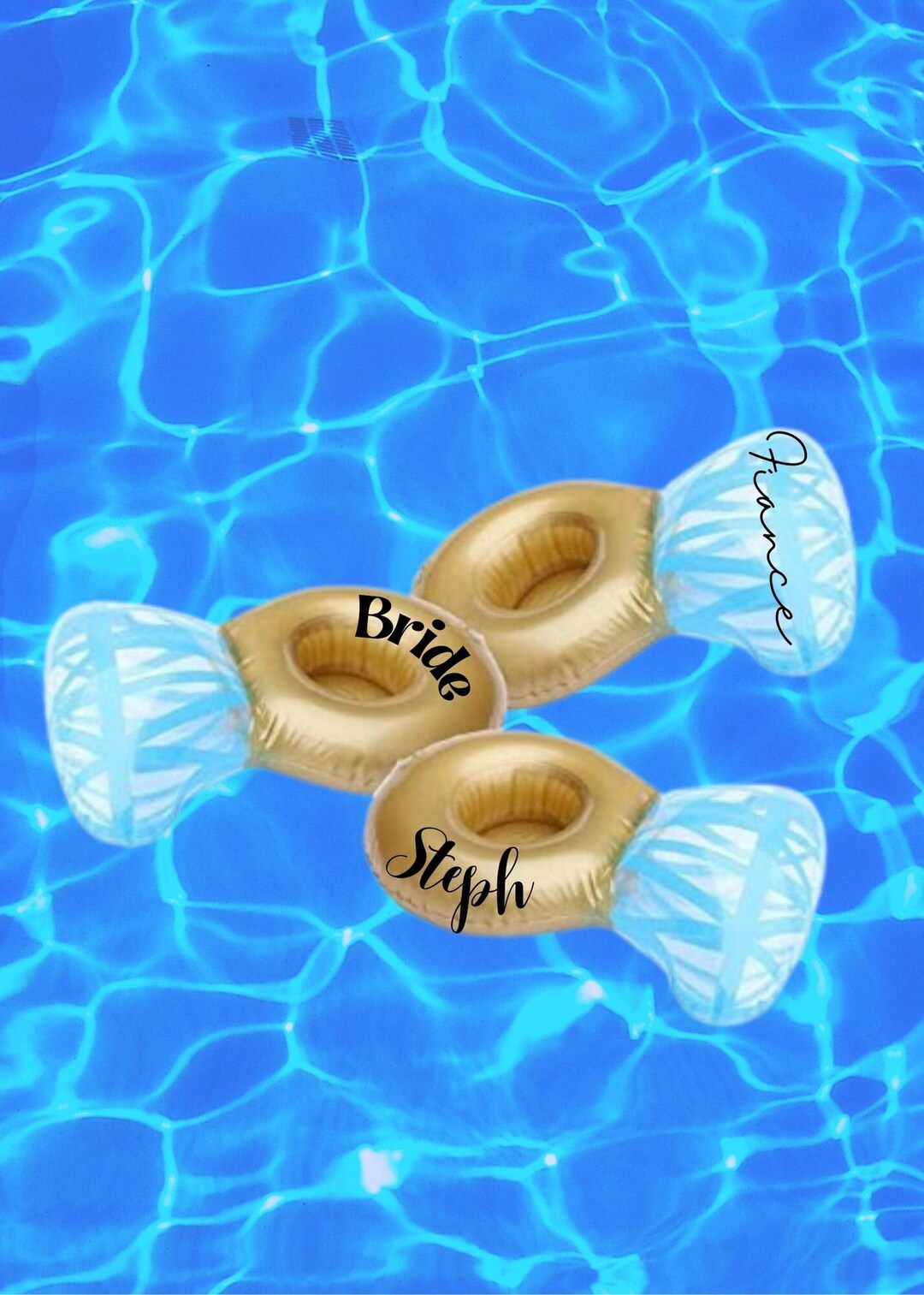 Diamond Ring Float, Personalized Drink Float, Party Favor, Bachelorette ...