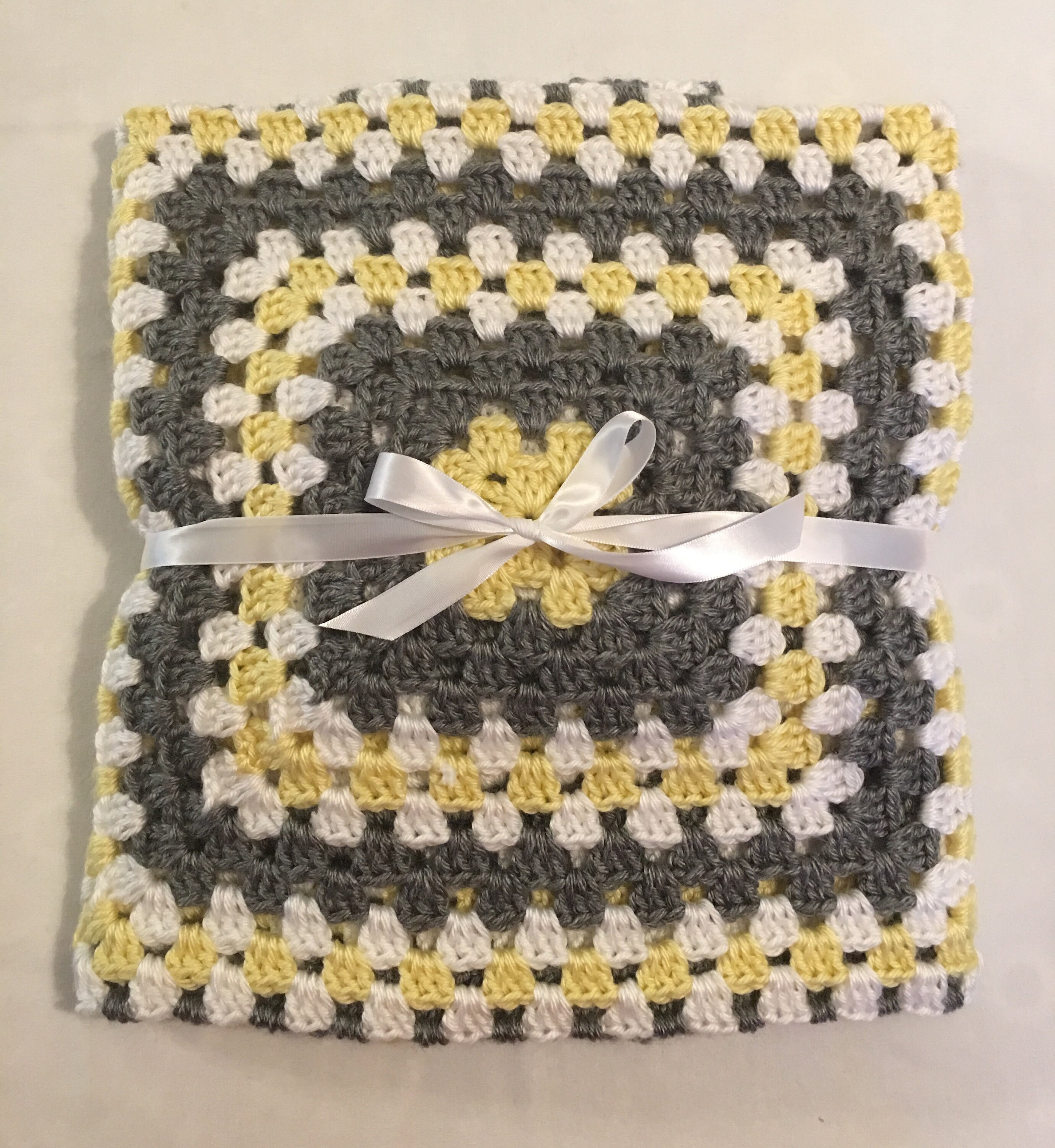 Handmade Crochet Baby Blanket: Gender Neutral Acrylic Yarn - Etsy