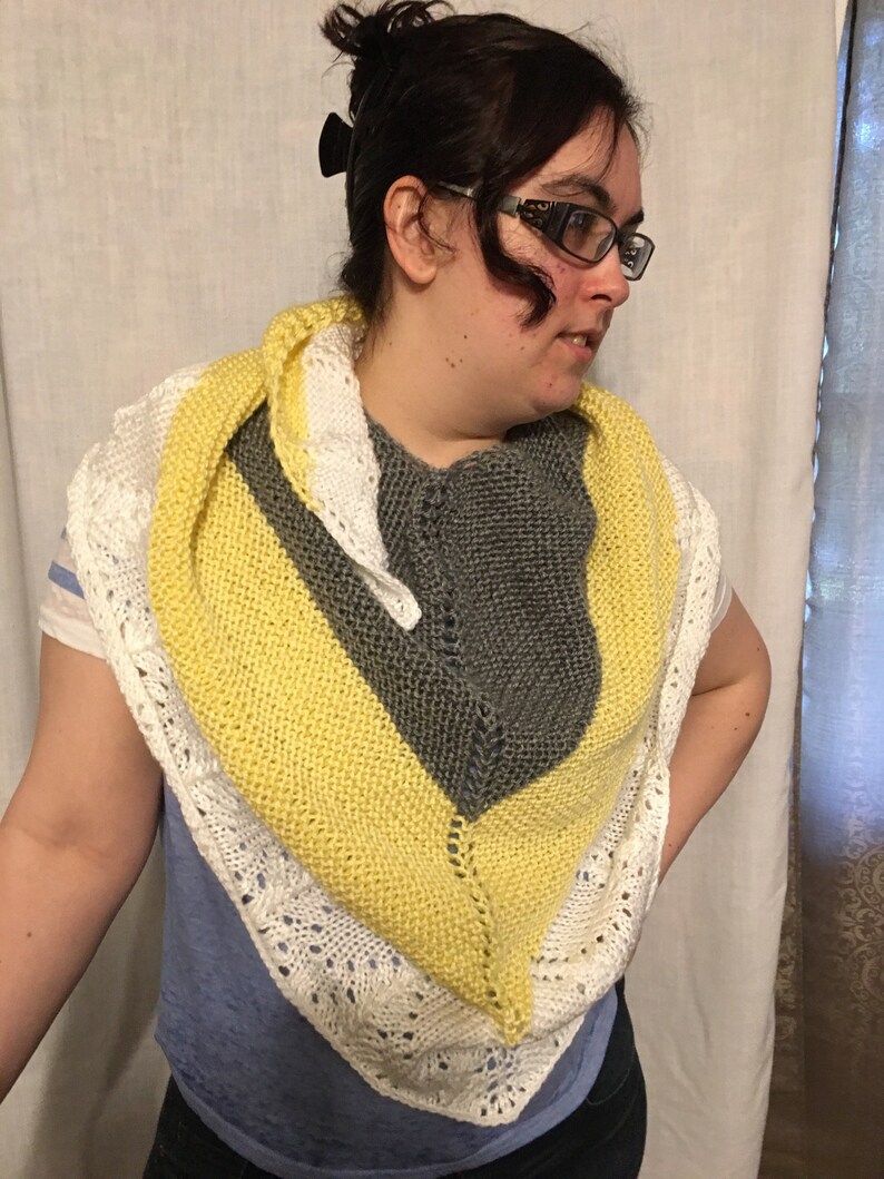 Hand Knitted Shawl - Etsy