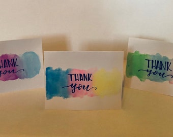 Watercolor thank you | Etsy