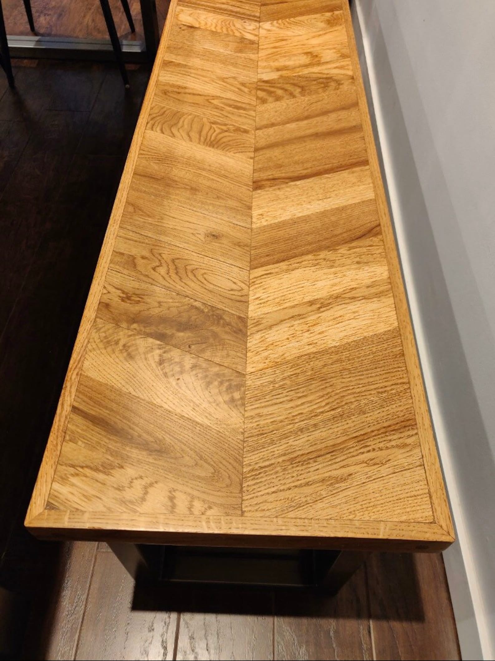 Parquet / Chevron Dining Table Solid Oak Made to Measure / - Etsy