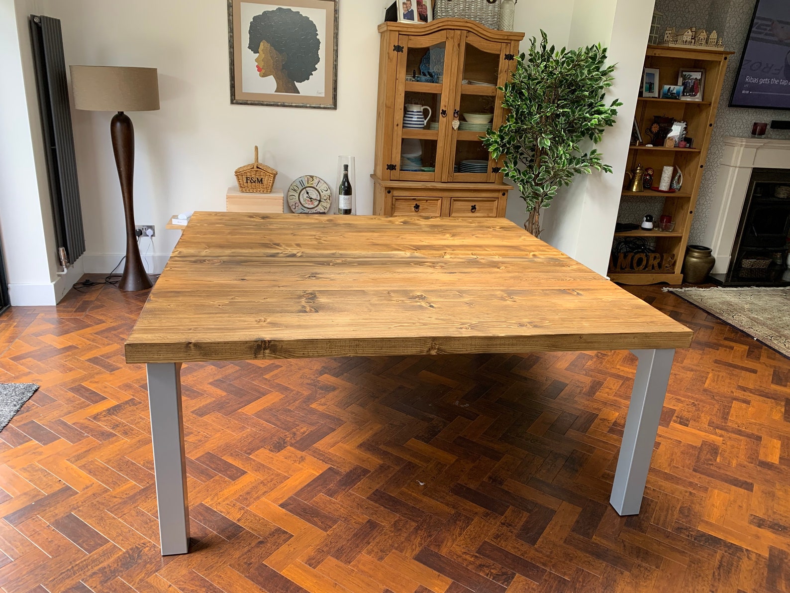 Square Dining Table - Heavy Duty Plank Style Table. - Etsy UK