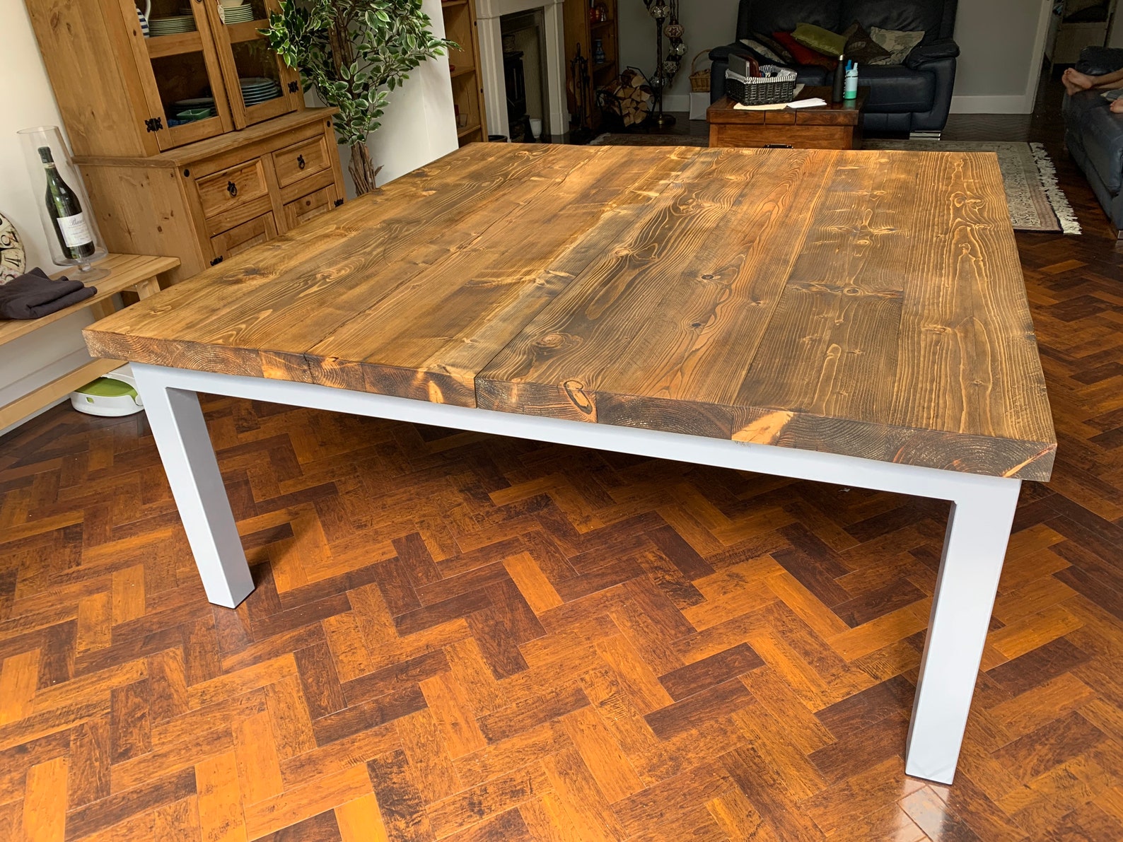 Square Dining Table - Heavy Duty Plank Style Table. - Etsy