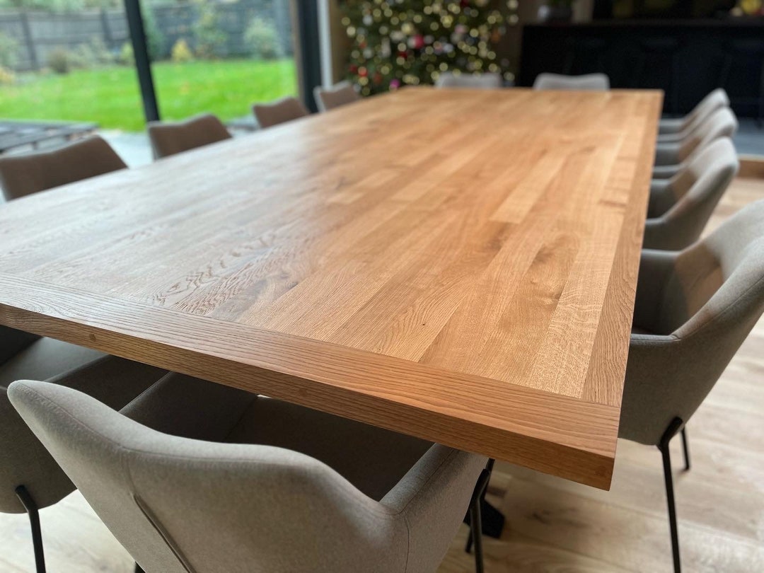 Dining Table - Luxury Solid Oak - Bespoke Dimensions- Handmade to ...