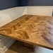 Solid Oak Herringbone Dining Table Large Rectangular - Etsy UK