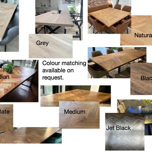 Solid Oak Herringbone Dining Table Large Rectangular - Etsy UK