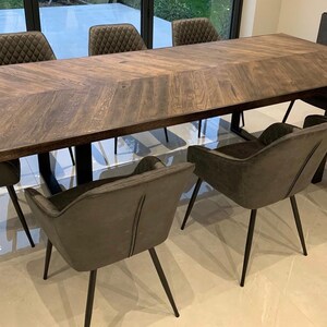 Chevron Dining Table - Solid Oak - Bespoke and Made to Measure. - Etsy