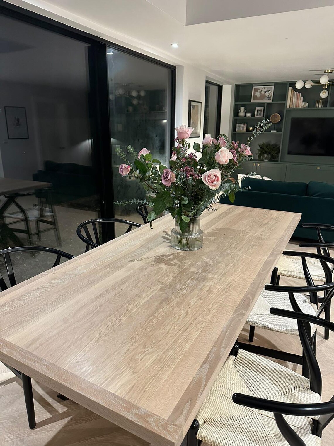 Handmade Solid Oak Dining Table – Bespoke Linear Design - Etsy UK