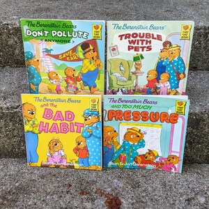 Vintage Berenstain Bears Books Set of 4 Don't Pollute Bad Habit Pets - Etsy