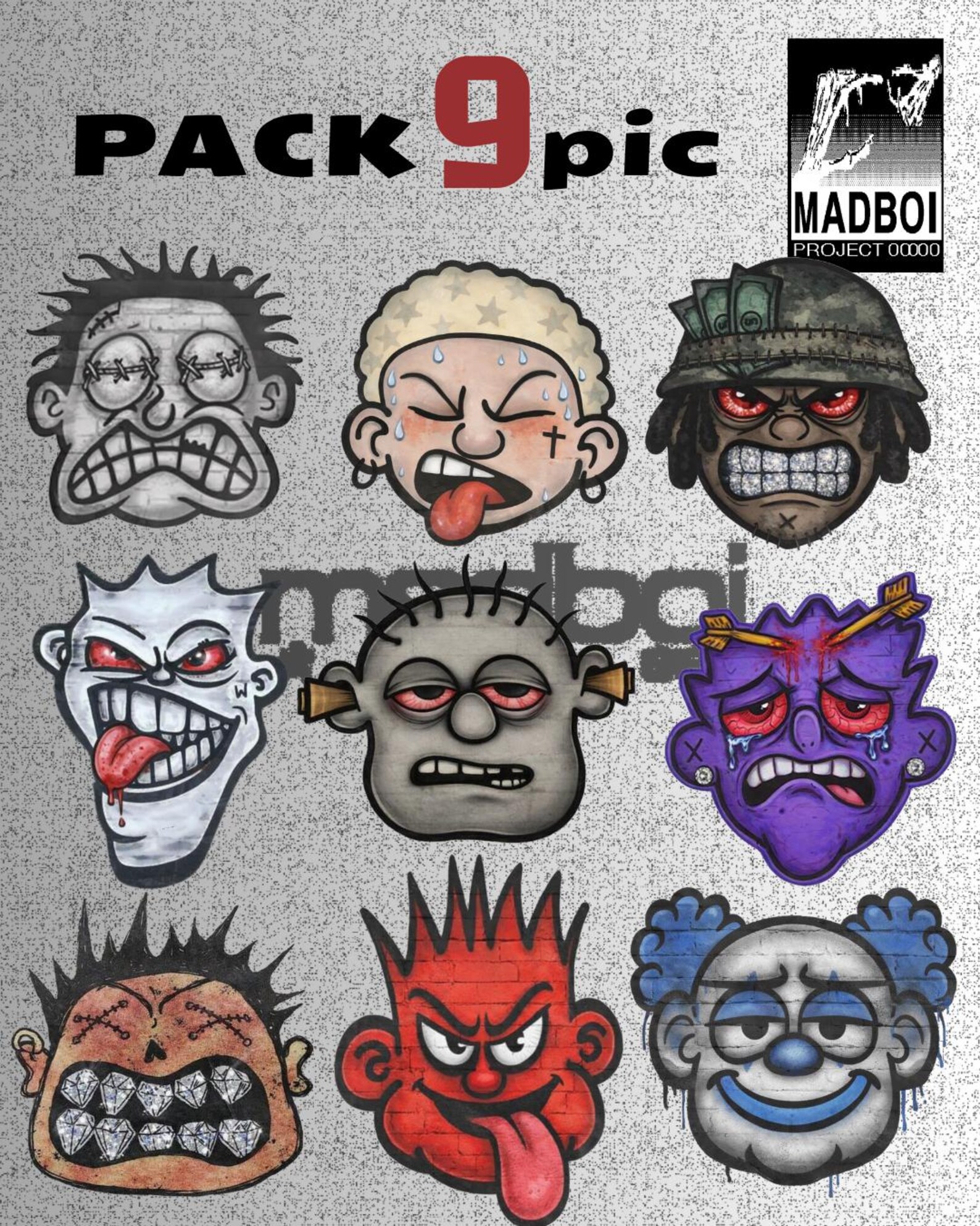 Mega Drip Graphic Bundle - 9 Unique Swag Designs - Urban Streetwear ...