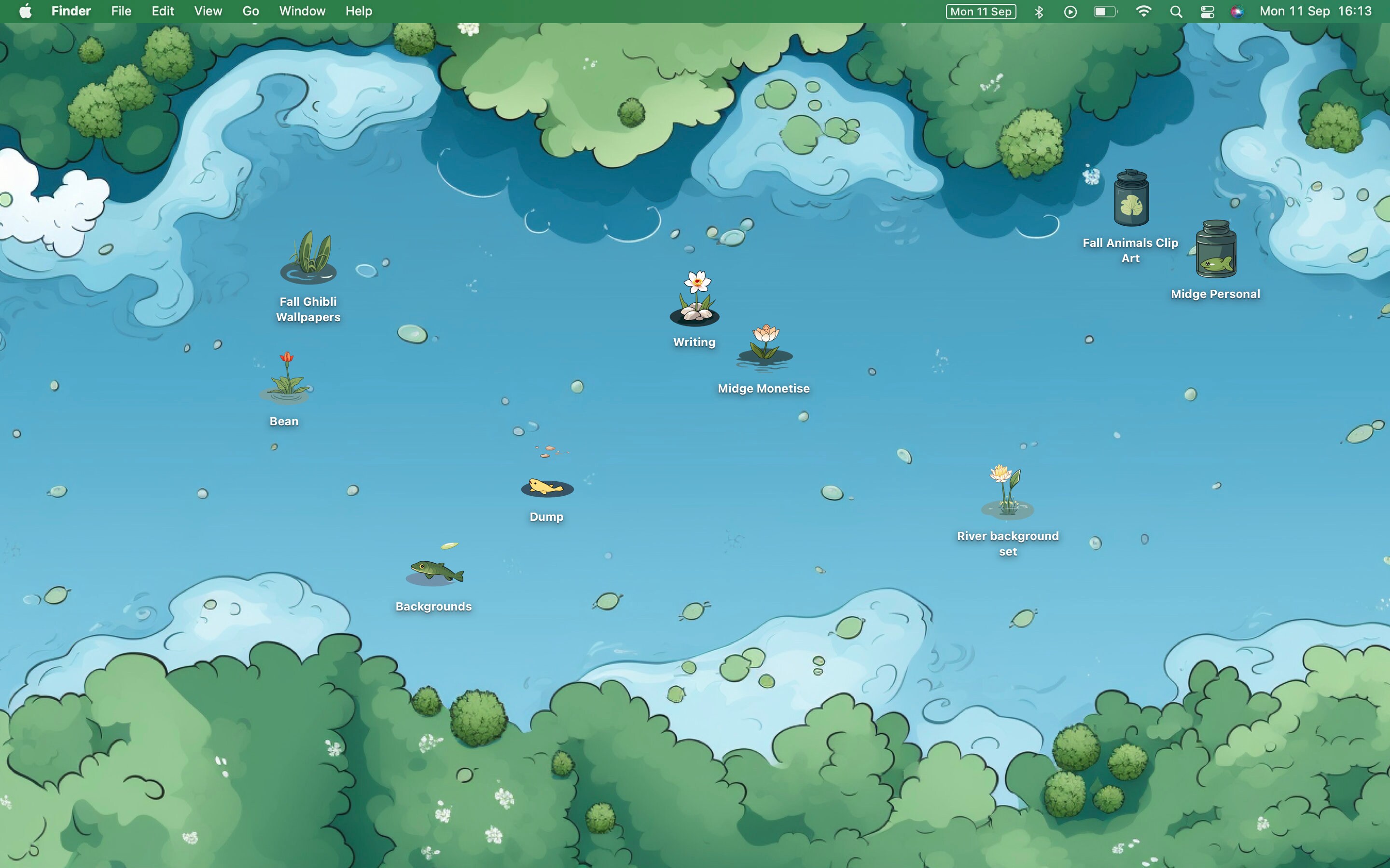 Lazy River Interactive Desktop Organizer Theme 5 Wallpapers & 25 Icons ...