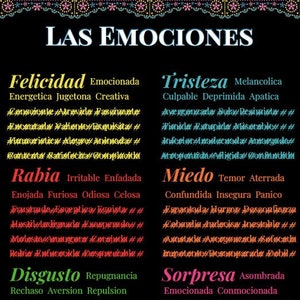 Lista De Emociones / Spanish Emotions List - Etsy