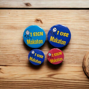 Makaton Pin Badge, I Sign Makaton Enamel Badge, Communication Aid for ...