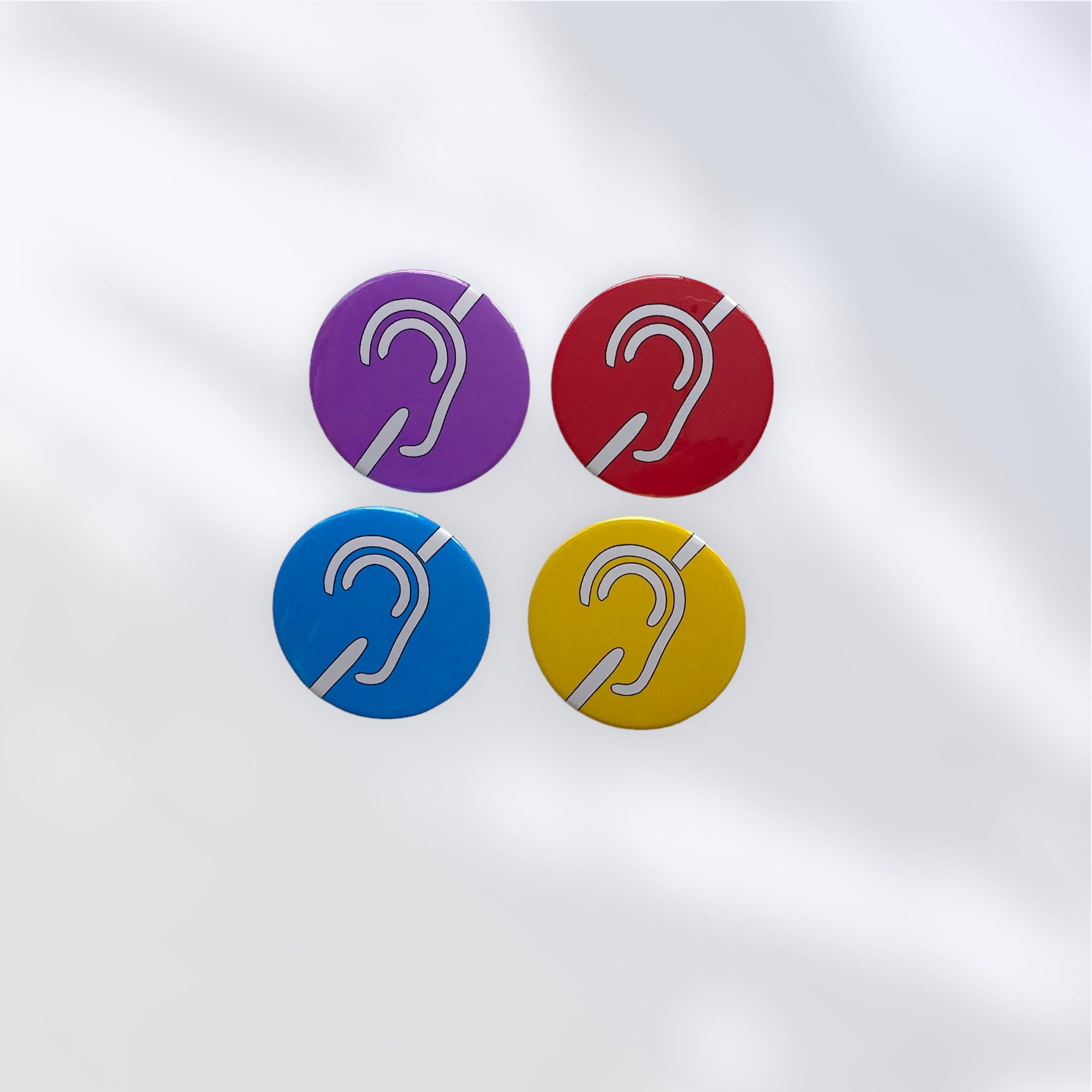 I Wear A Hearing Aid Pin Badge, Deaf Aware Pin Button Badges, Hearing ...