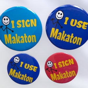 Makaton Pin Badge, I Sign Makaton Enamel Badge, Communication Aid for ...