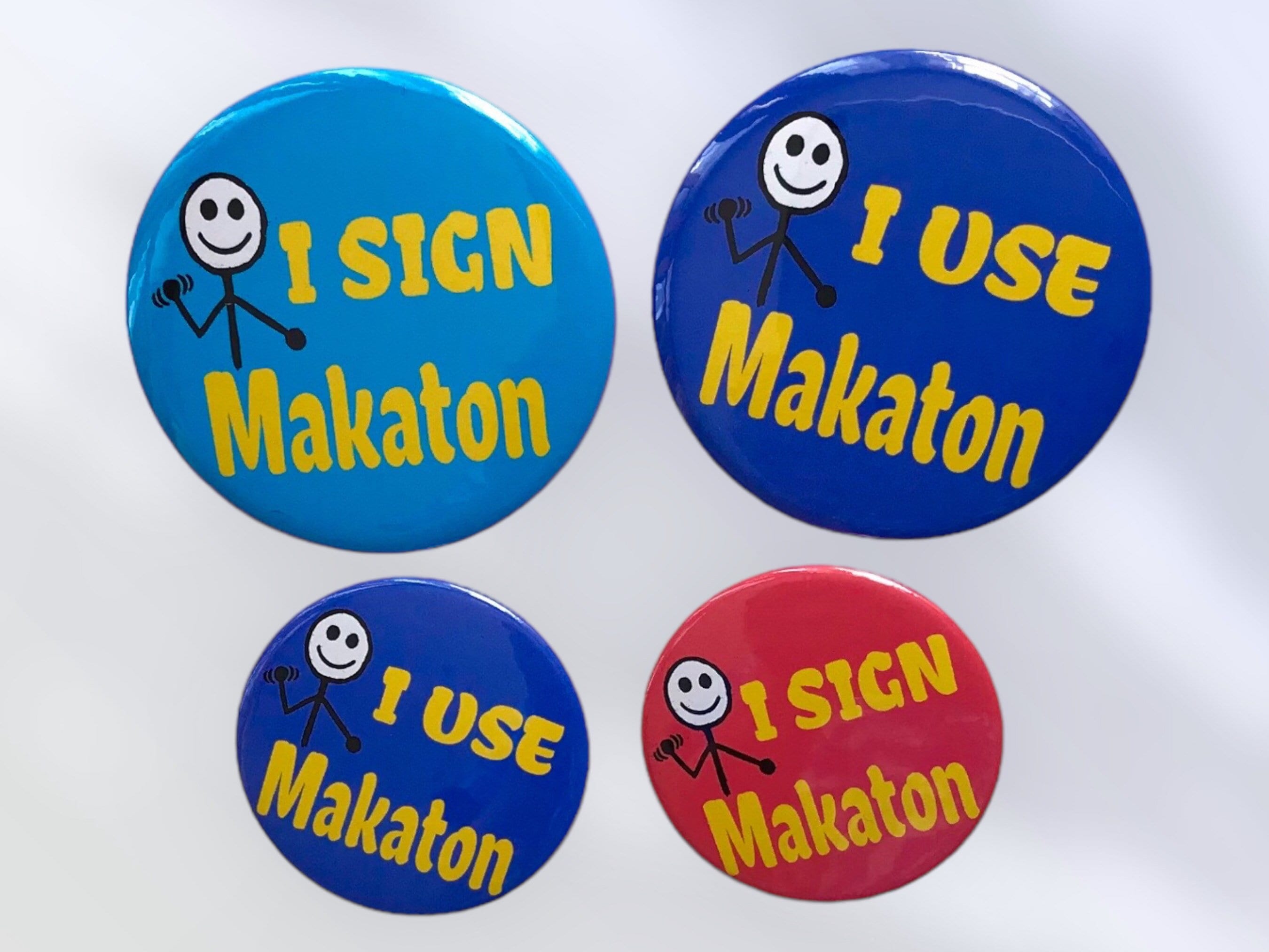 I Use/sign Makaton Badge: Communication Aid Pin - Designedwithdi - Etsy UK