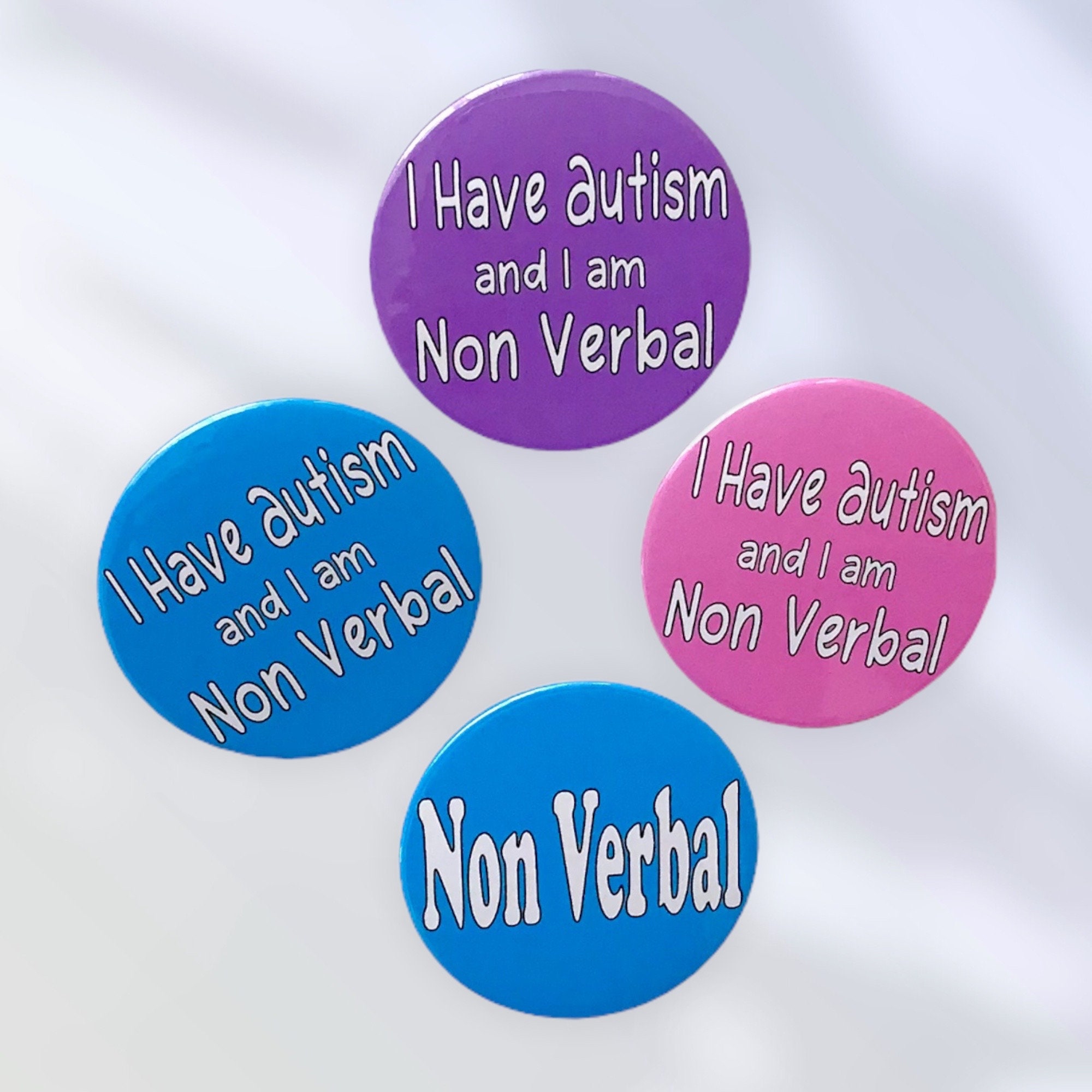 I Am Non Verbal Badge Nonverbal and Autistic Communication - Etsy