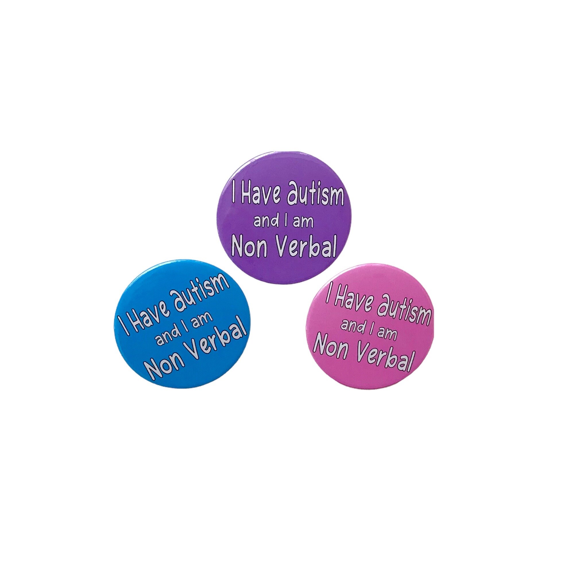 I Am Non Verbal Badge Nonverbal and Autistic Communication - Etsy