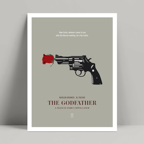 The Godfather Minimalist Poster the Godfather Print - Etsy