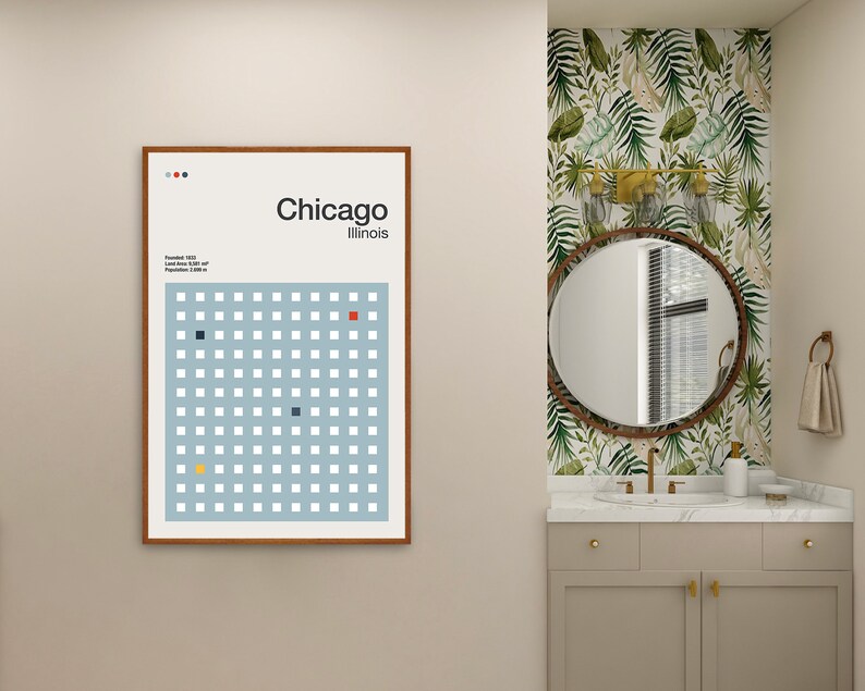 Chicago Print Chicago Poster Chicago Illinois Chicago Art - Etsy