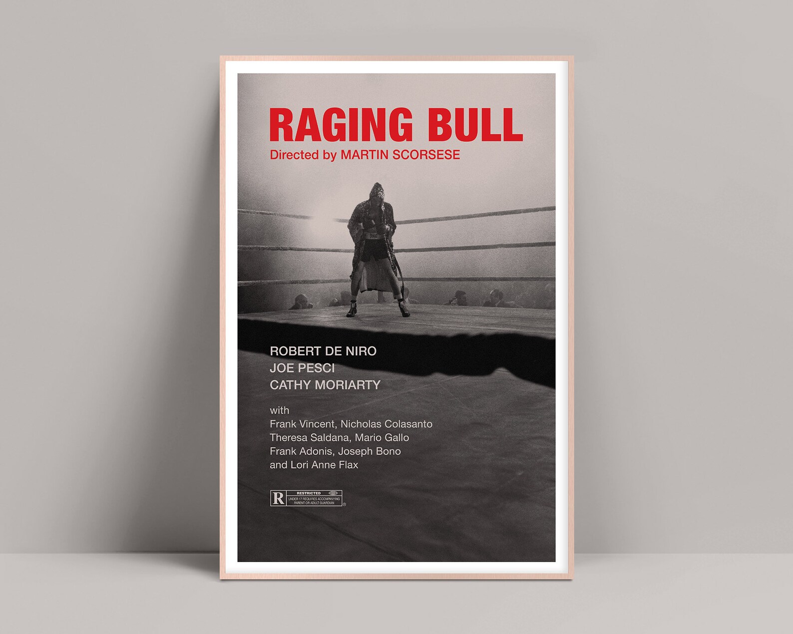 Raging Bull Poster Minimalist Poster Martin Scorsese Robert | Etsy