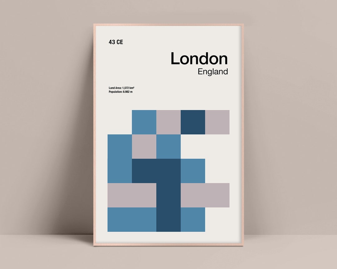London Print, London Travel Poster, London Minimalist Print, Mid ...
