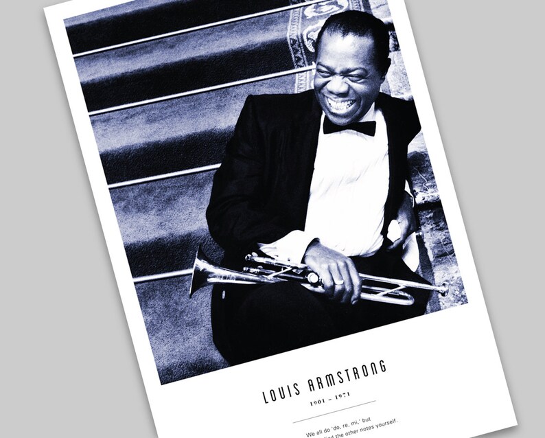 Louis Armstrong Print Louis Armstrong Poster Louis | Etsy