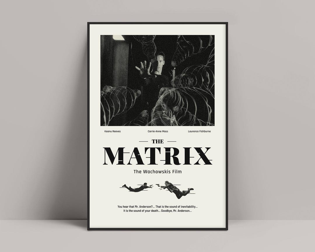 The Matrix Poster, the Matrix Print, Minimalist Poster, Movie Poster ...