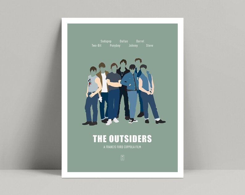 The Outsiders Minimalist Poster the Outsiders Movie Diane - Etsy