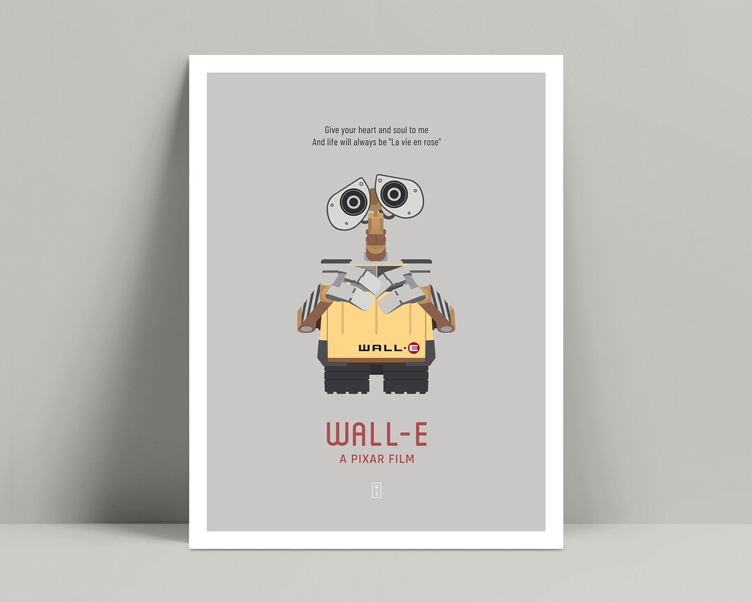 Wall E - Minimalistisches Poster, Wall E Movie Poster, Pixar Wall E ...