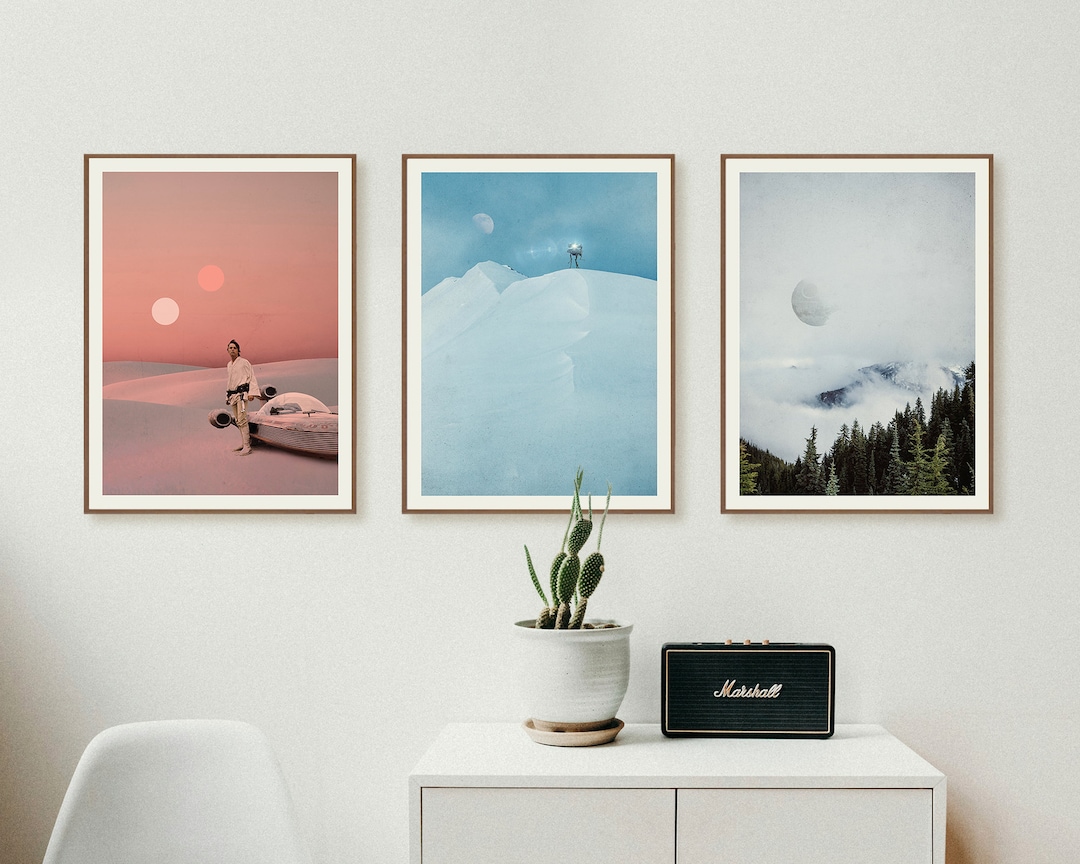 Star Wars Textless Poster Set Minimalist Poster, Star Wars, A New Hope ...