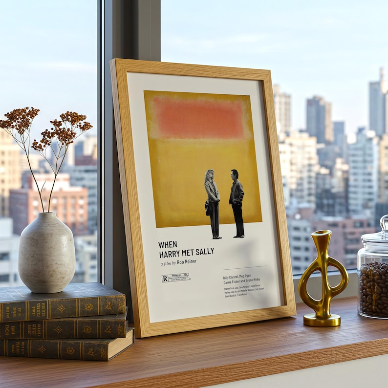 When Harry Met Sally Poster, Minimalist Movie Print, Mid Century Modern ...