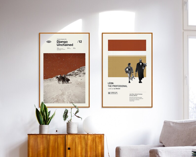 Django Unchained Poster Minimalist Poster Quentin Tarantino - Etsy