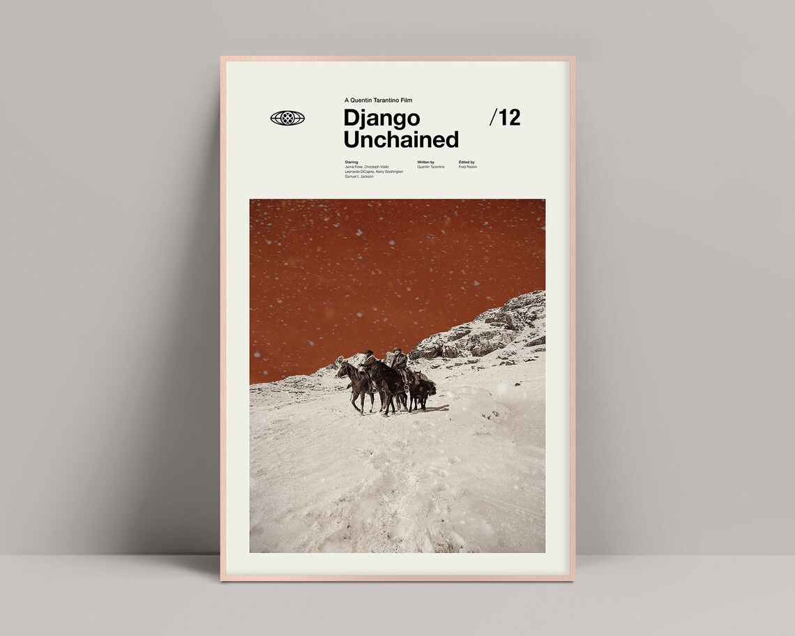 Django Unchained Poster Minimalist Poster Quentin Tarantino - Etsy