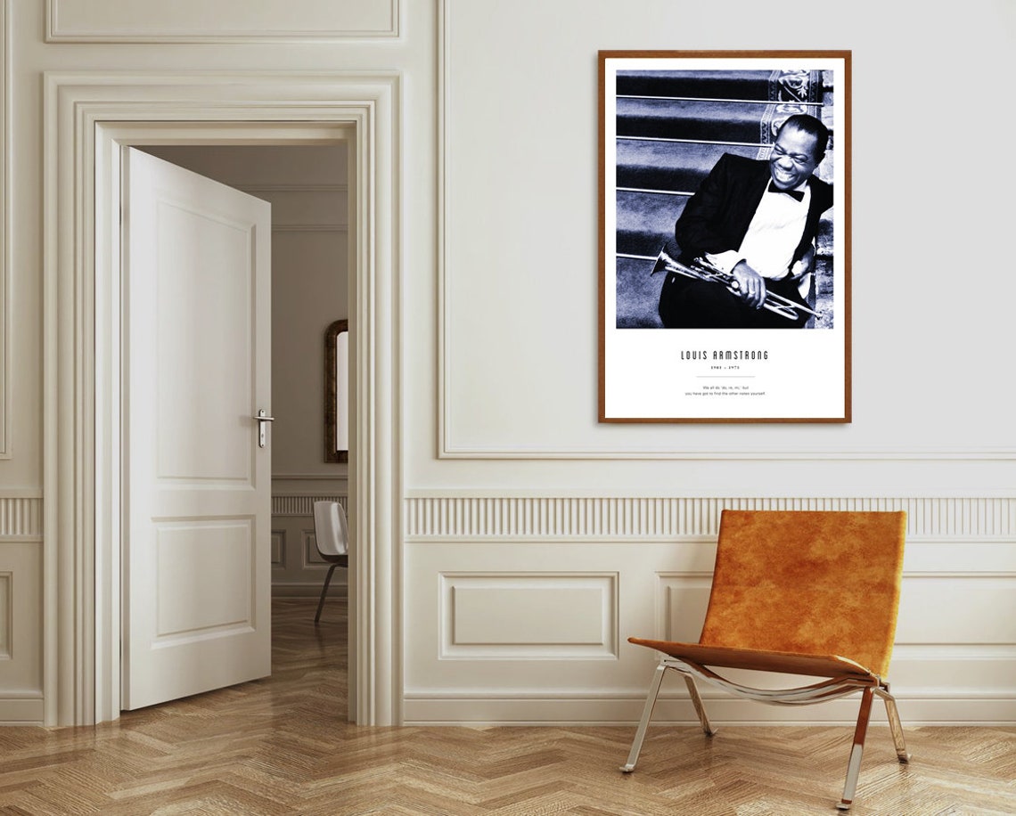 Louis Armstrong Print Louis Armstrong Poster Louis Etsy