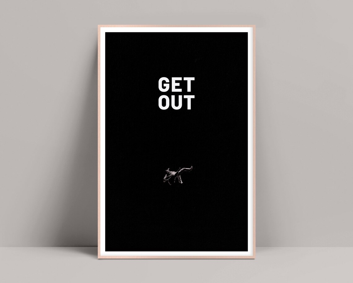 Get Out Poster Minimalist Poster Get Out Movie Jordan | Etsy