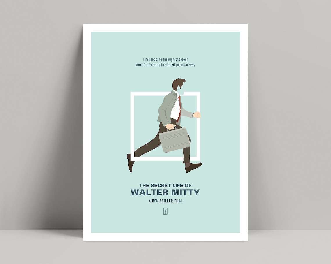 The Secret Life of Walter Mitty Minimalist Poster Walter - Etsy