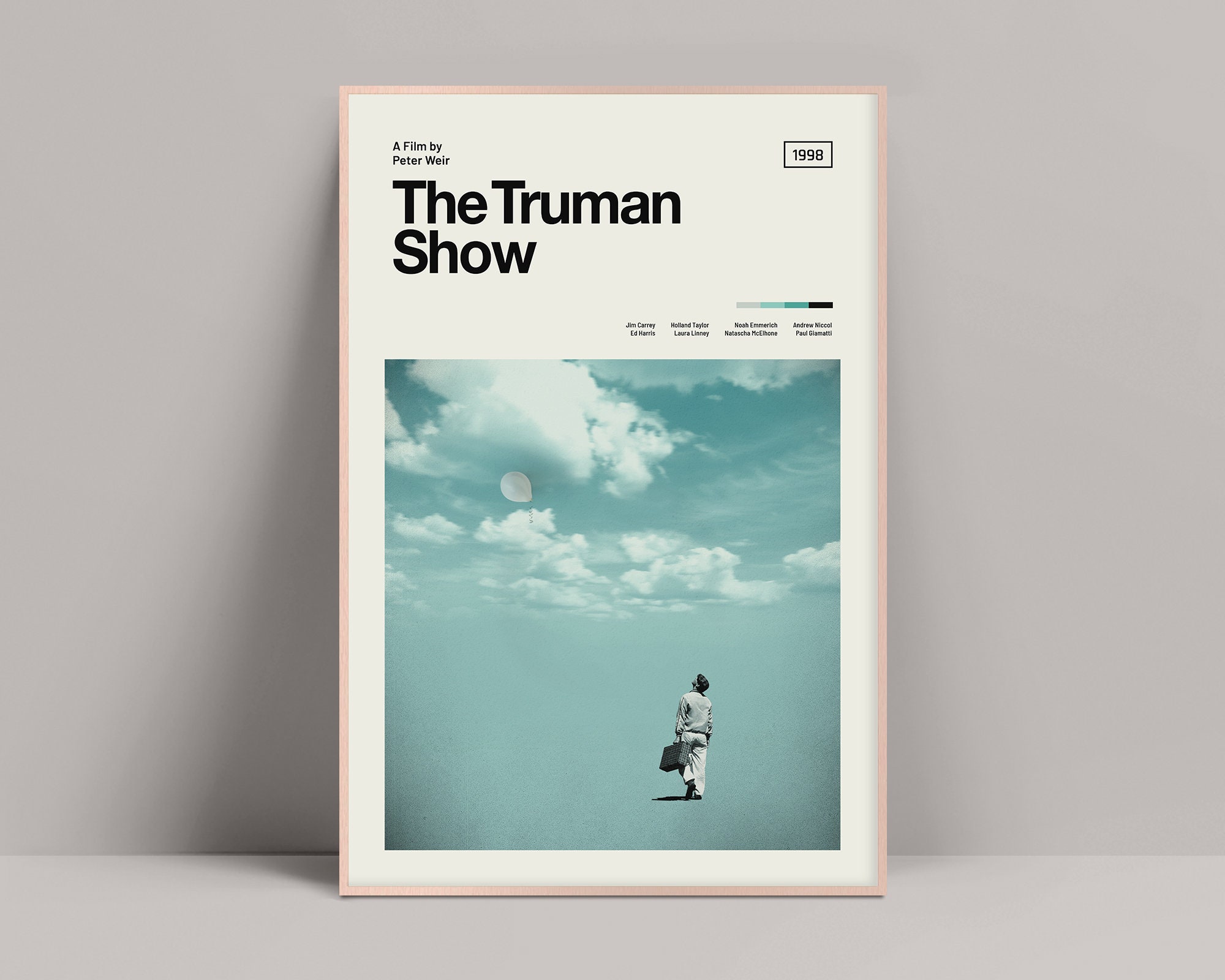 De Truman Show Poster THE TRUMAN SHOW French Movie Poster 23x63 In.