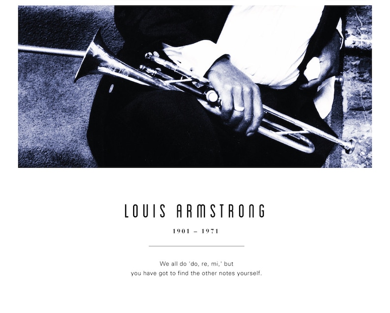Louis Armstrong Print Louis Armstrong Poster Louis | Etsy