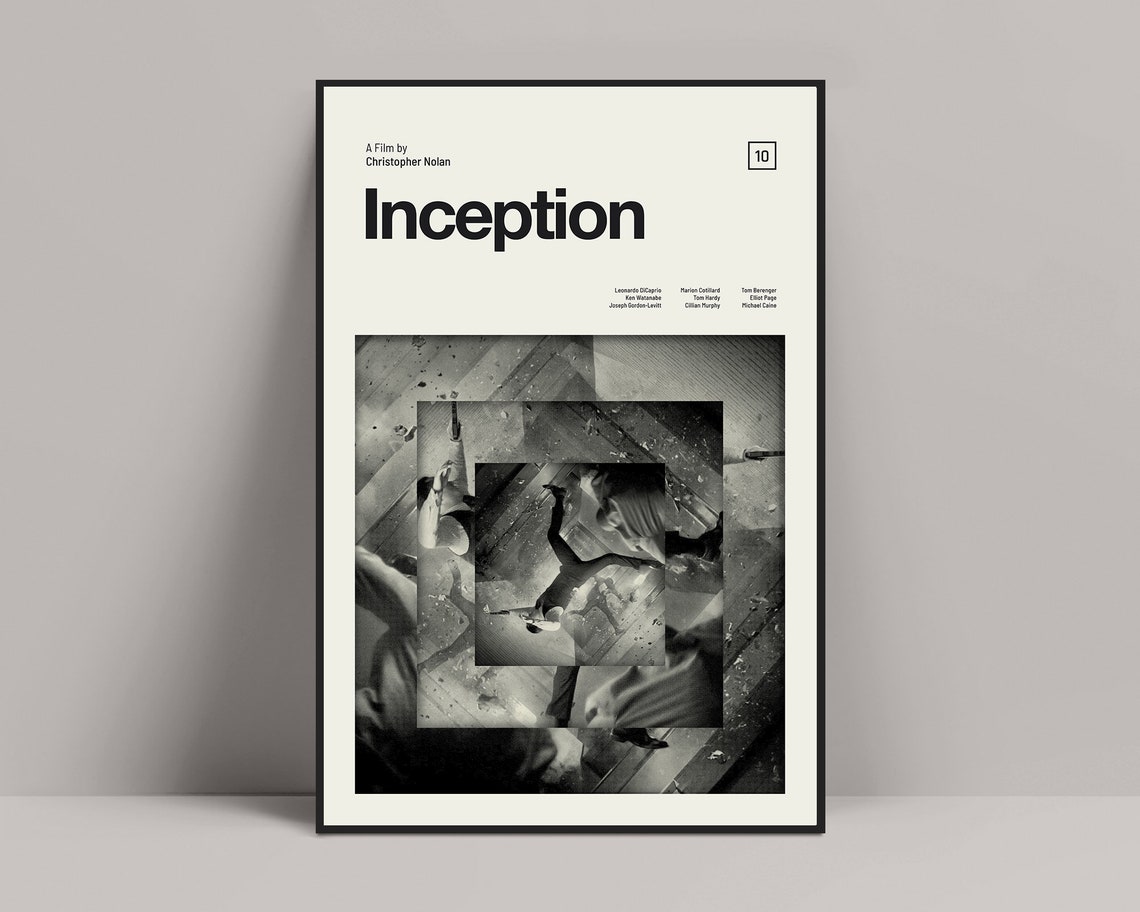 Inception Movie Poster Inception Poster Leonardo Dicaprio - Etsy