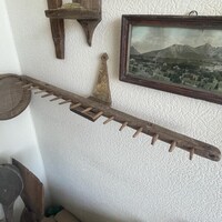 Vintage Garden Rake Head Rusty Metal No Handle Retro 14 Tines Teeth ...