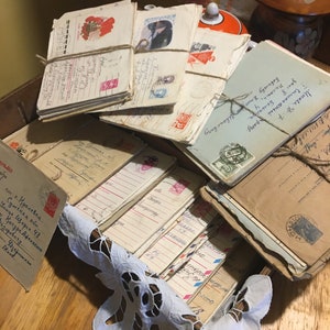 Bundles of 8 Vintage Soviet Letters in Envelopes, Handwritten ...