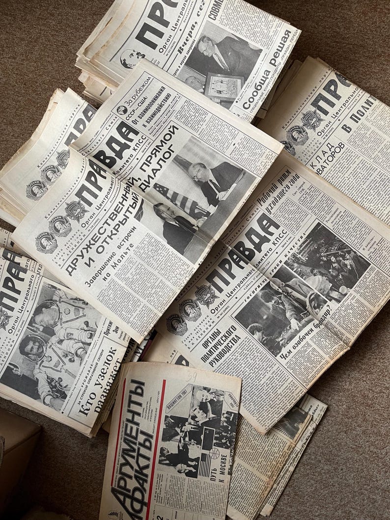 PRAVDA 70-90s: 1972, 1976, 1977, 19791, Late Ussr 1985, 1986, 1987 ...